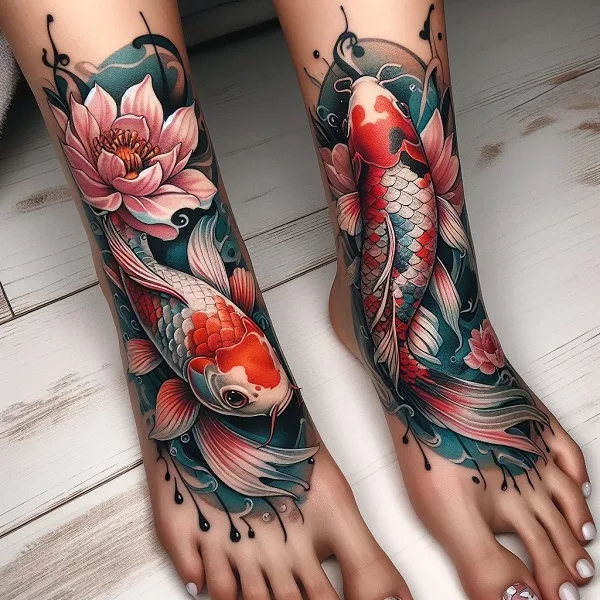 Koi fish tattoo design The Artistry Behind Koi Fish Tattoo Designs 2024